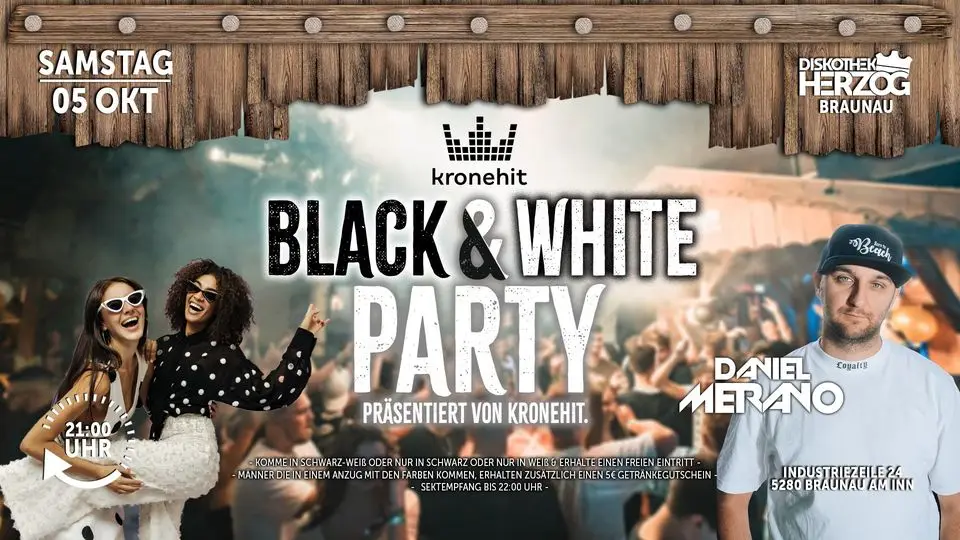 Diskothek Herzog – Black & White Party | Braunau.Simbach.Inn