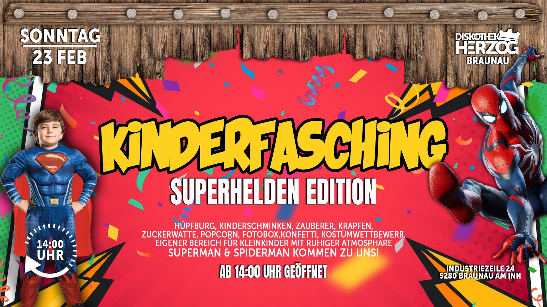 Kinderfasching – Diskothek Herzog | Braunau.Simbach.Inn